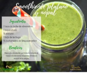 Smoothie de plátano y nopal. - Bienestar Infinito